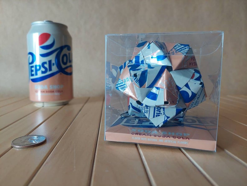 Recycled Can Art Origami Handfolded From PEPSI SODA SHOP - Etsy