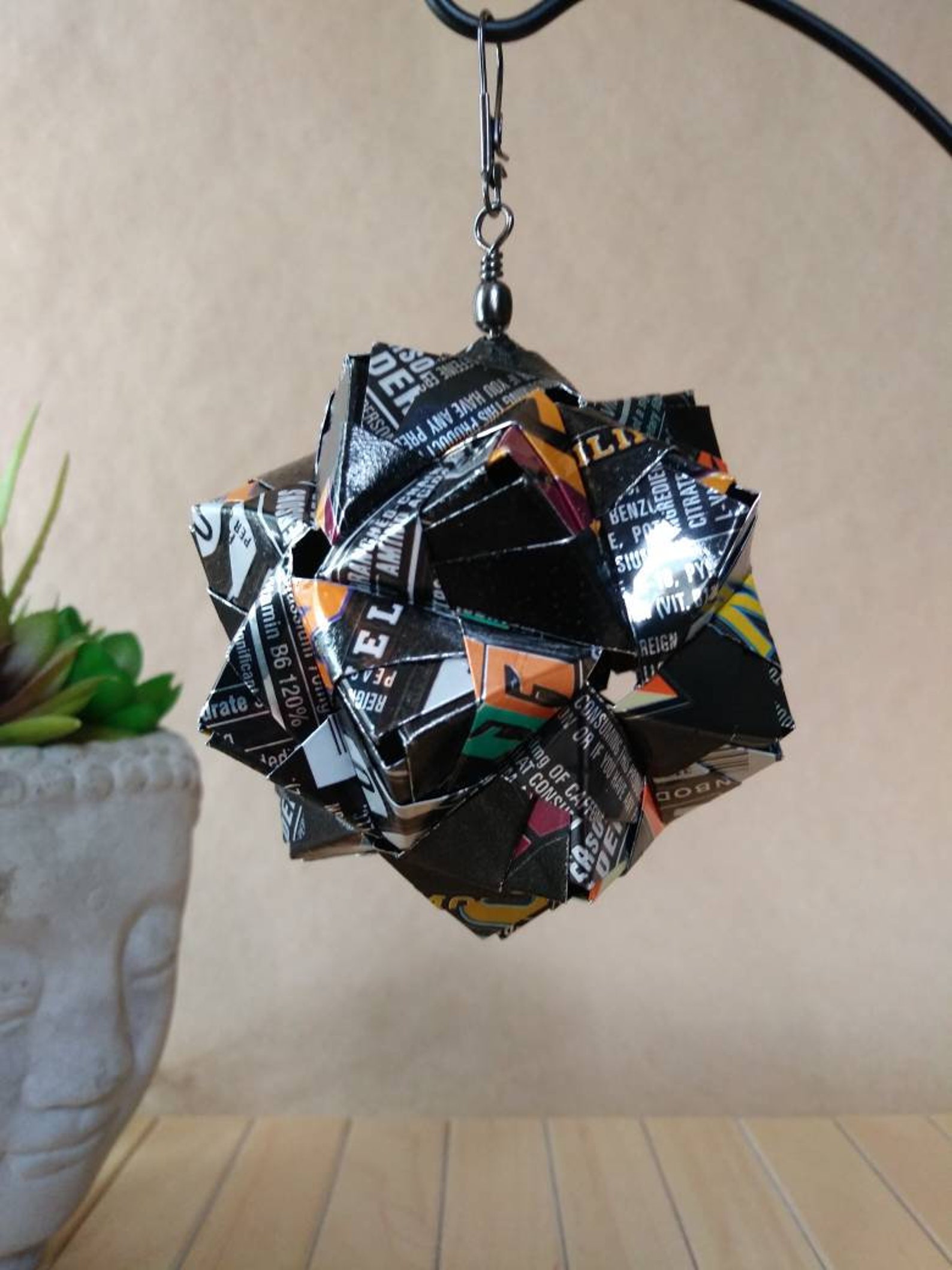 Origami Can Art Hand-folded From Recycled REIGN ENERGY DRINK - Etsy