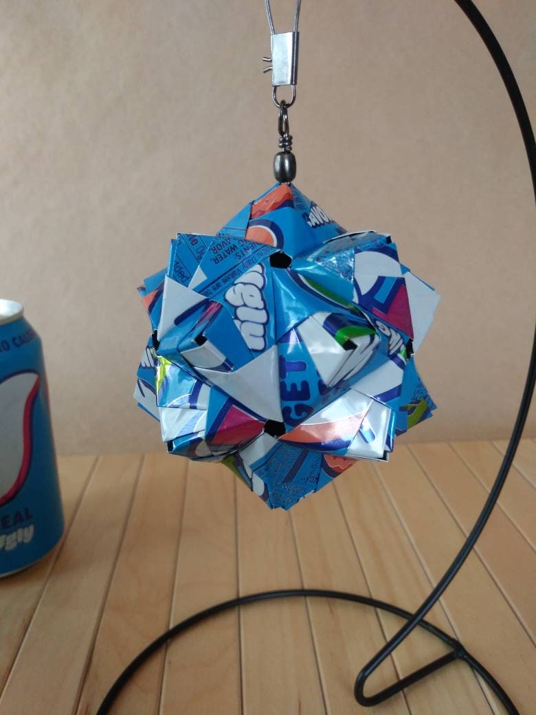 UGLY Sparkling Water Can Art Origami Ornament // Upcycled | Etsy