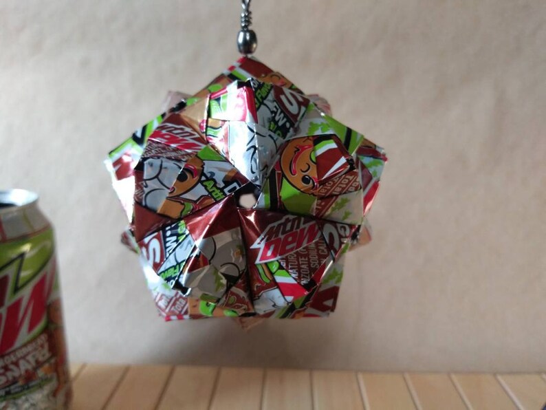 Recycled Can Art Origami Ornament Hand-folded From Mountain - Etsy