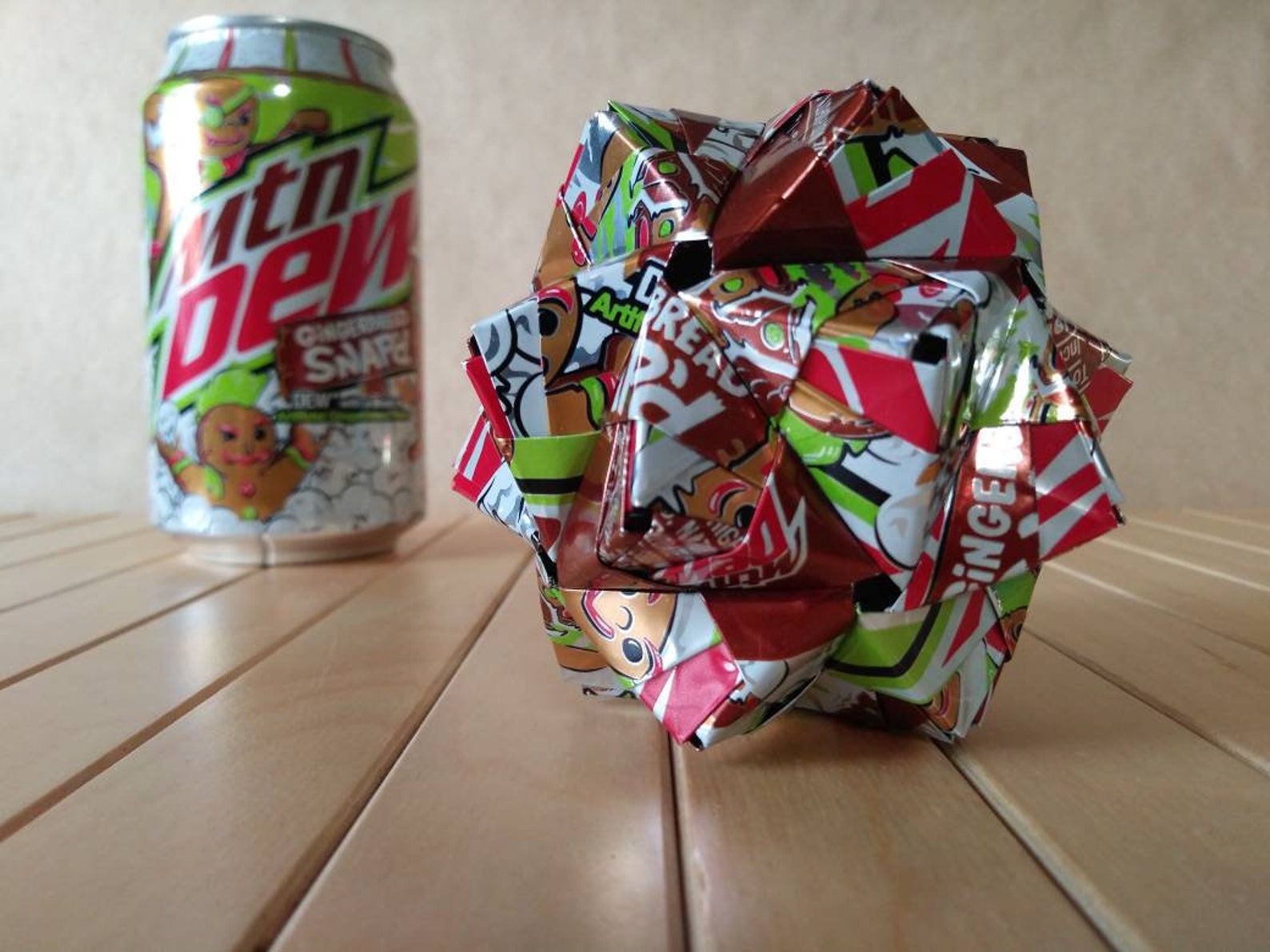 Recycled Can Art Origami Ornament Hand-folded From Mountain - Etsy