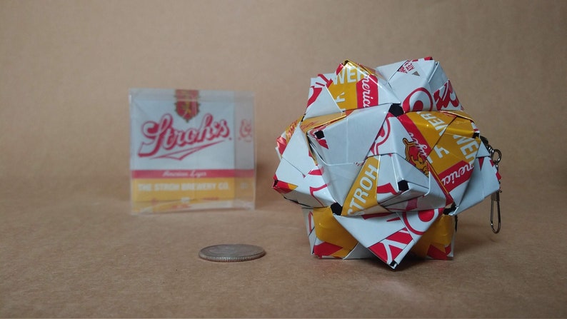 Recycled STROH'S Beer Can Origami // Upcycled Recycled | Etsy