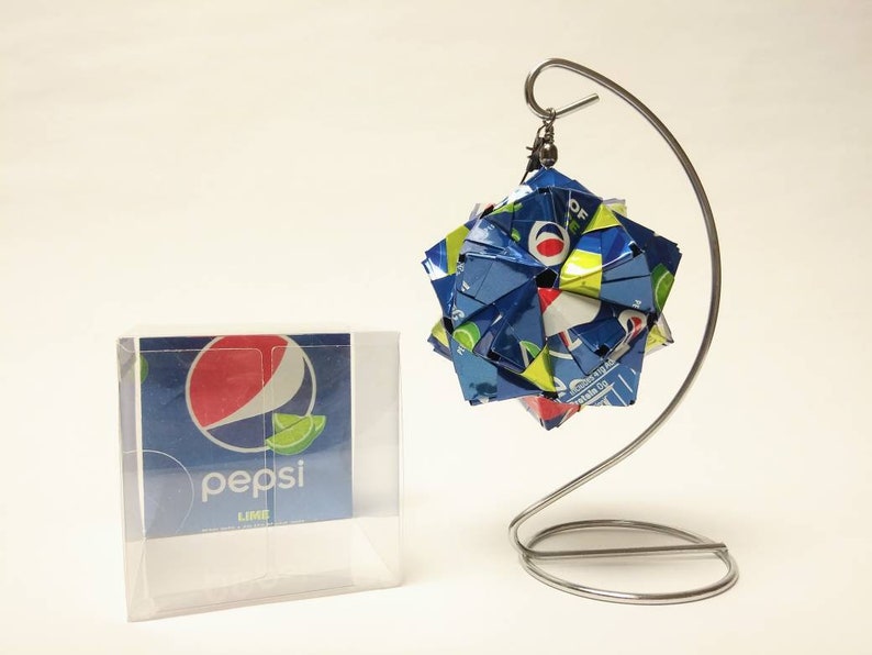 PEPSI LIME Can Art Origami Ornament // Upcycled Recycled - Etsy
