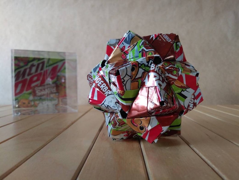 Recycled Can Art Origami Ornament Hand-folded From Mountain - Etsy