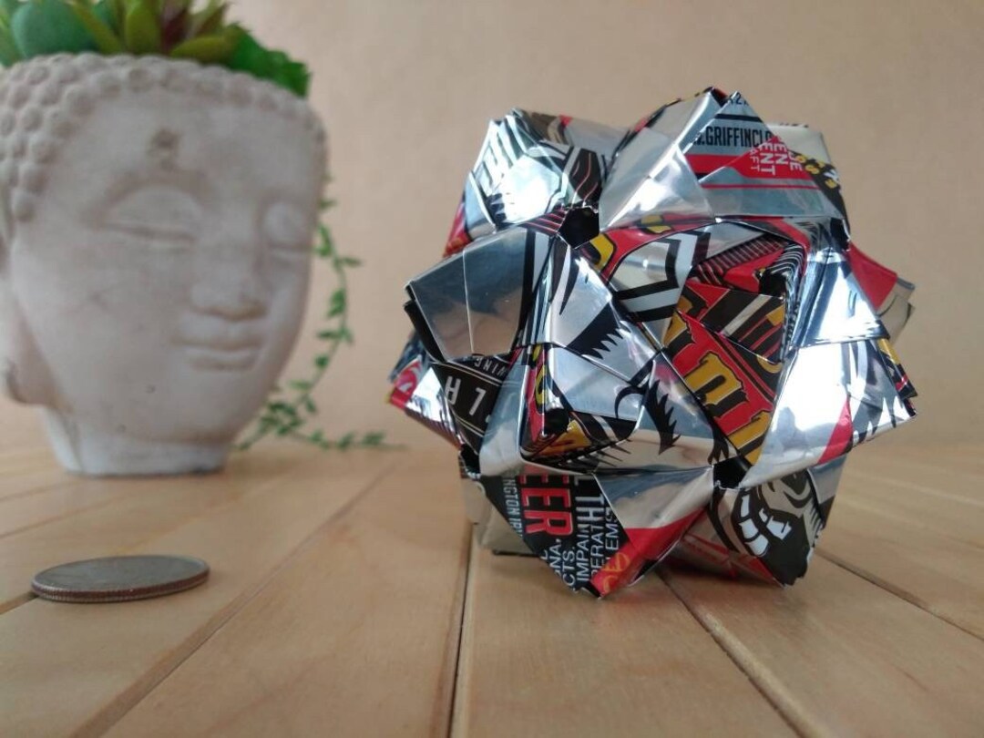 Recycled Origami Can Art // GRIFFIN CLAW Norm's Raggedy Ass IPA ...
