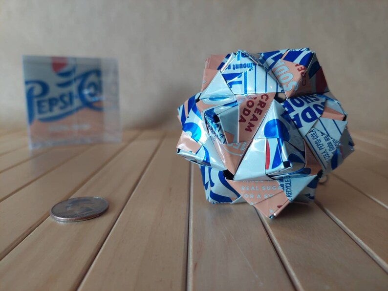 Recycled Can Art Origami Handfolded From PEPSI SODA SHOP - Etsy
