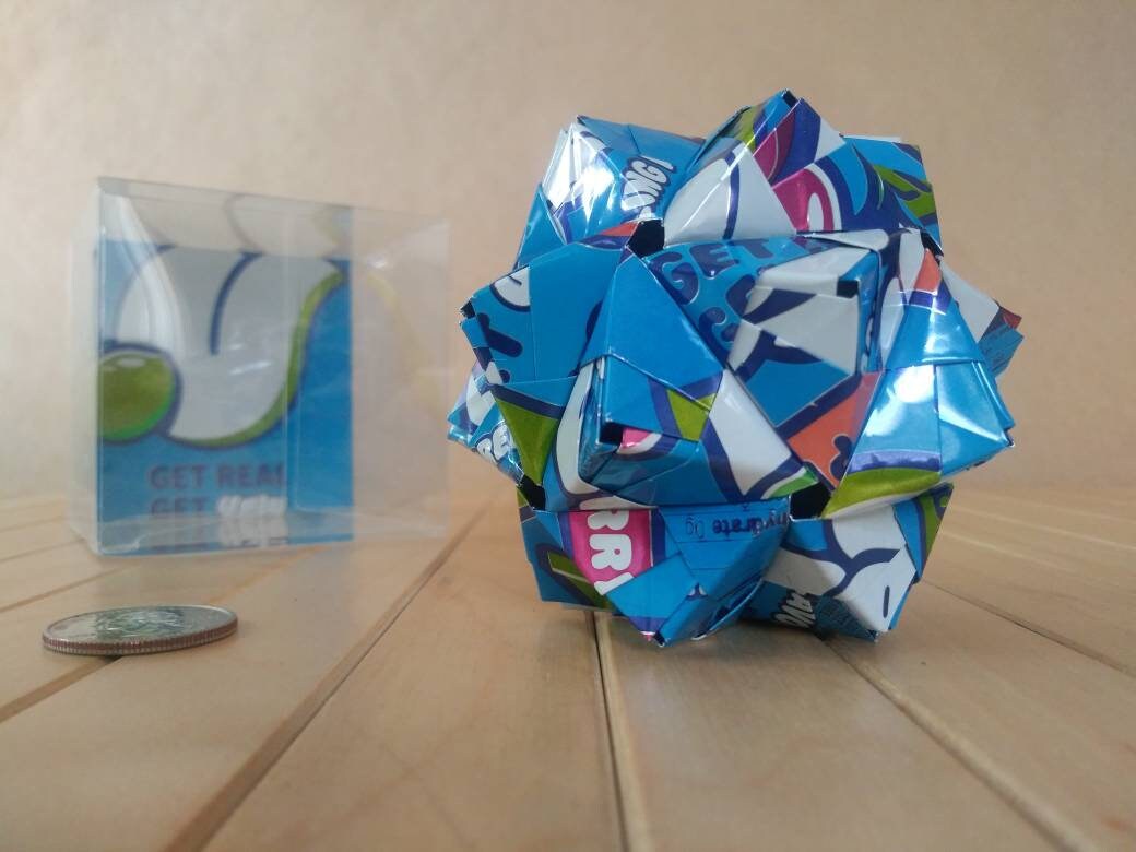 UGLY Sparkling Water Can Art Origami Ornament // Upcycled | Etsy