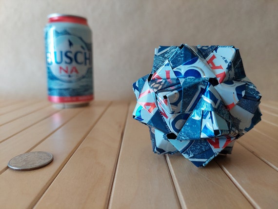 Can Art Origami Hand-folded From Recycled BUSCH N.A. Cans // - Etsy