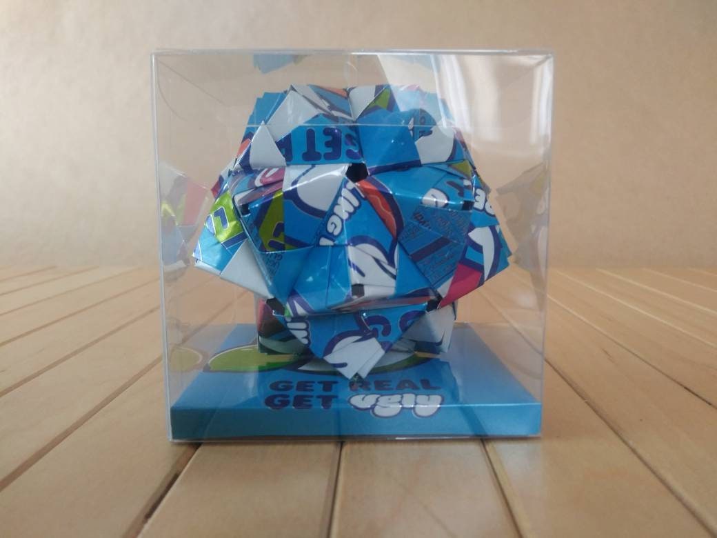 UGLY Sparkling Water Can Art Origami Ornament // Upcycled | Etsy