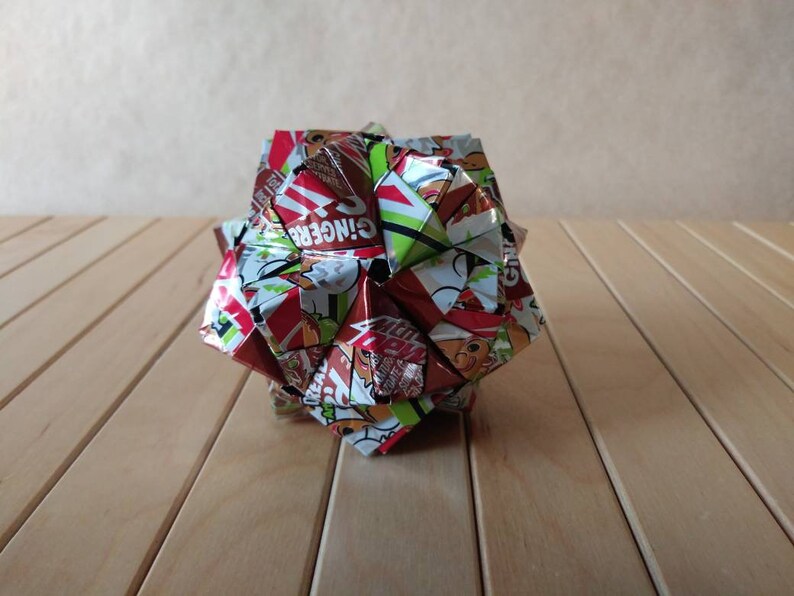 Recycled Can Art Origami Ornament Hand-folded From Mountain - Etsy