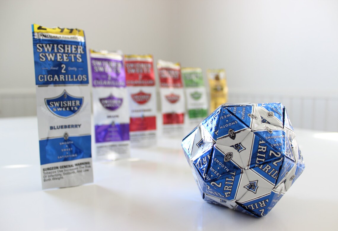 Swisher Sweets Wrapper Origami Ornament. Upcycled Recycled - Etsy