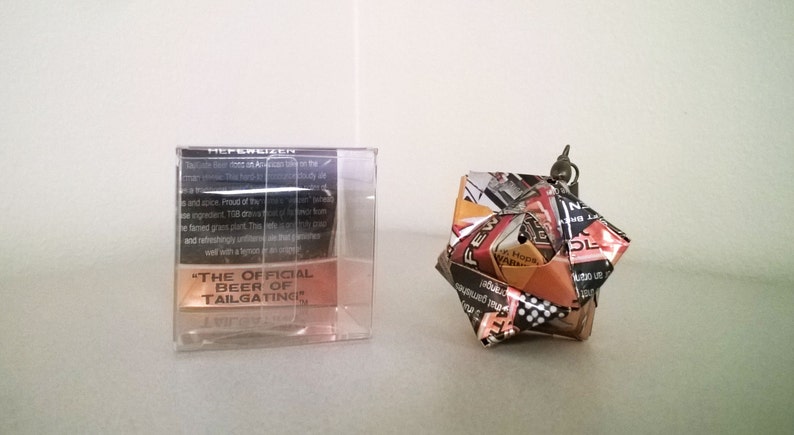 TAILGATE BEER HEFEWEIZEN Can Art Origami Ornament // Upcycled Recycled ...