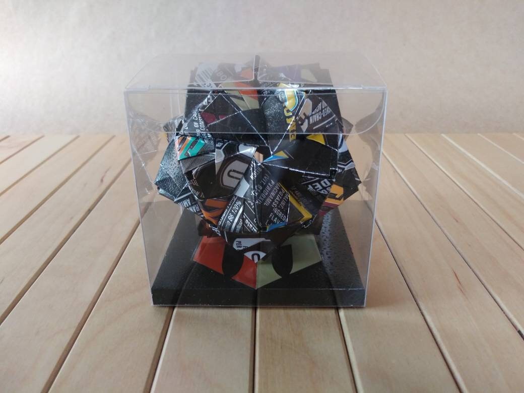 Origami Can Art Hand-folded from Recycled REIGN ENERGY DRINK | Etsy
