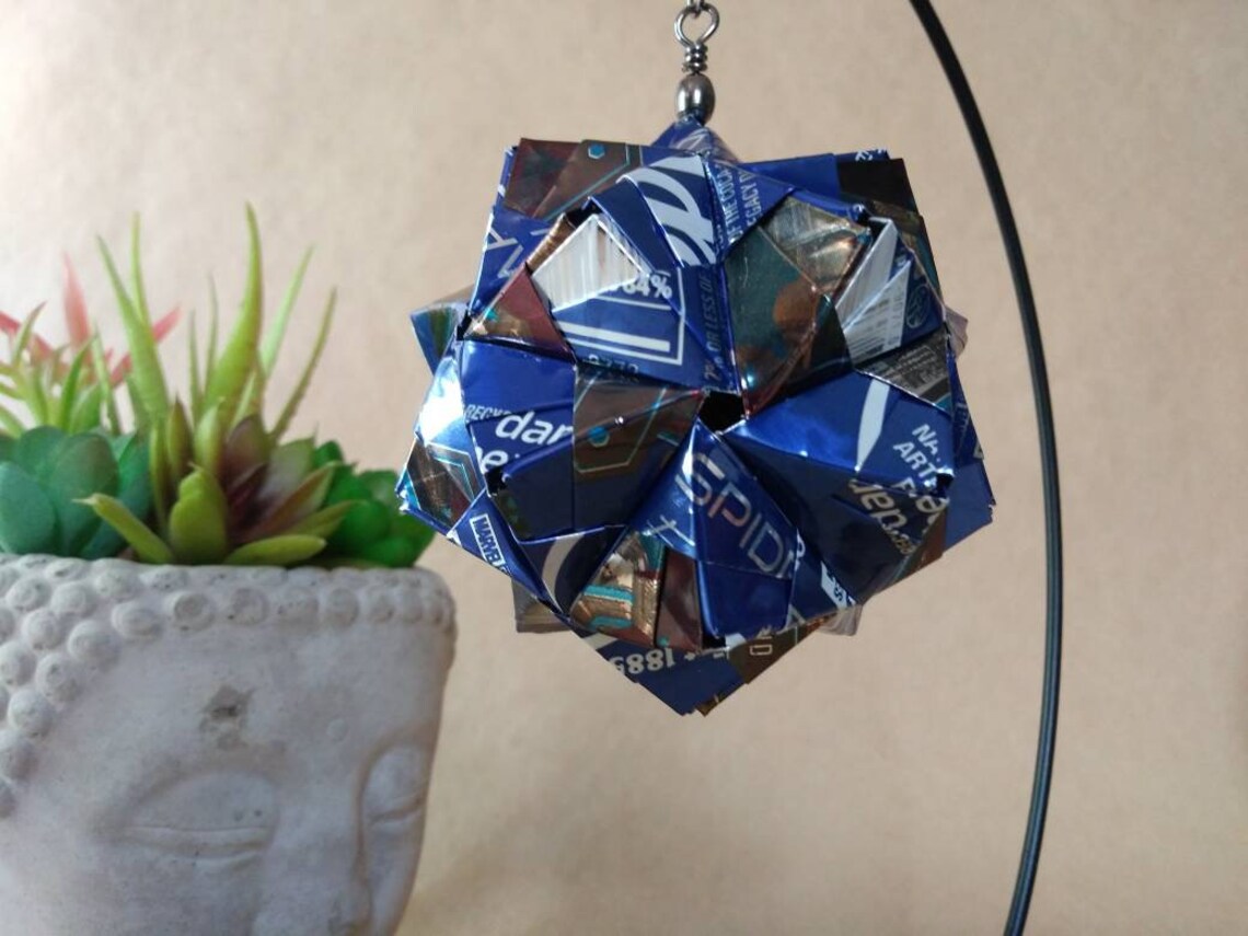 Origami Can Art Hand-folded from Recycled Dr. Pepper DARK | Etsy