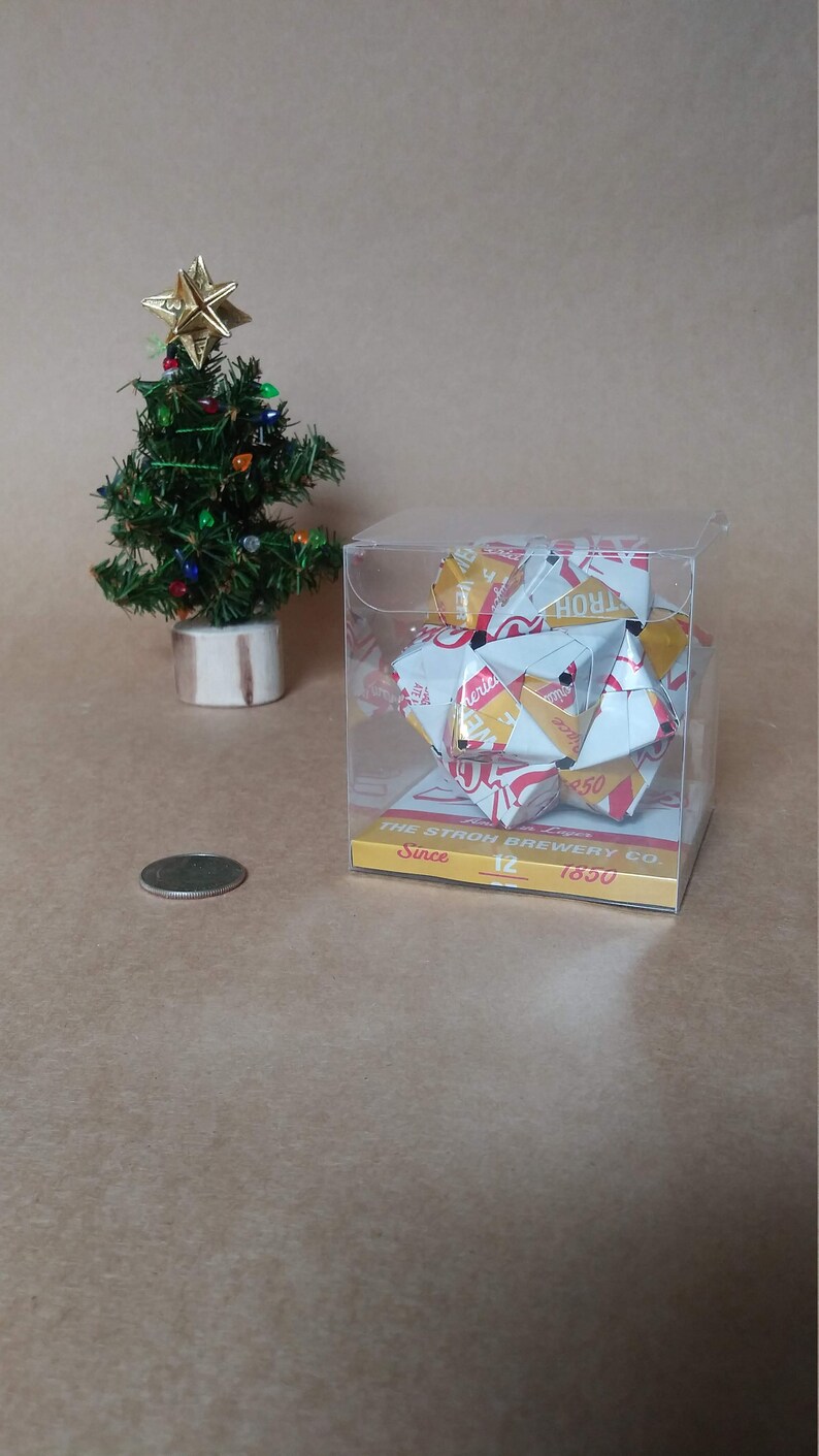 Recycled STROH'S Beer Can Origami // Upcycled Recycled - Etsy