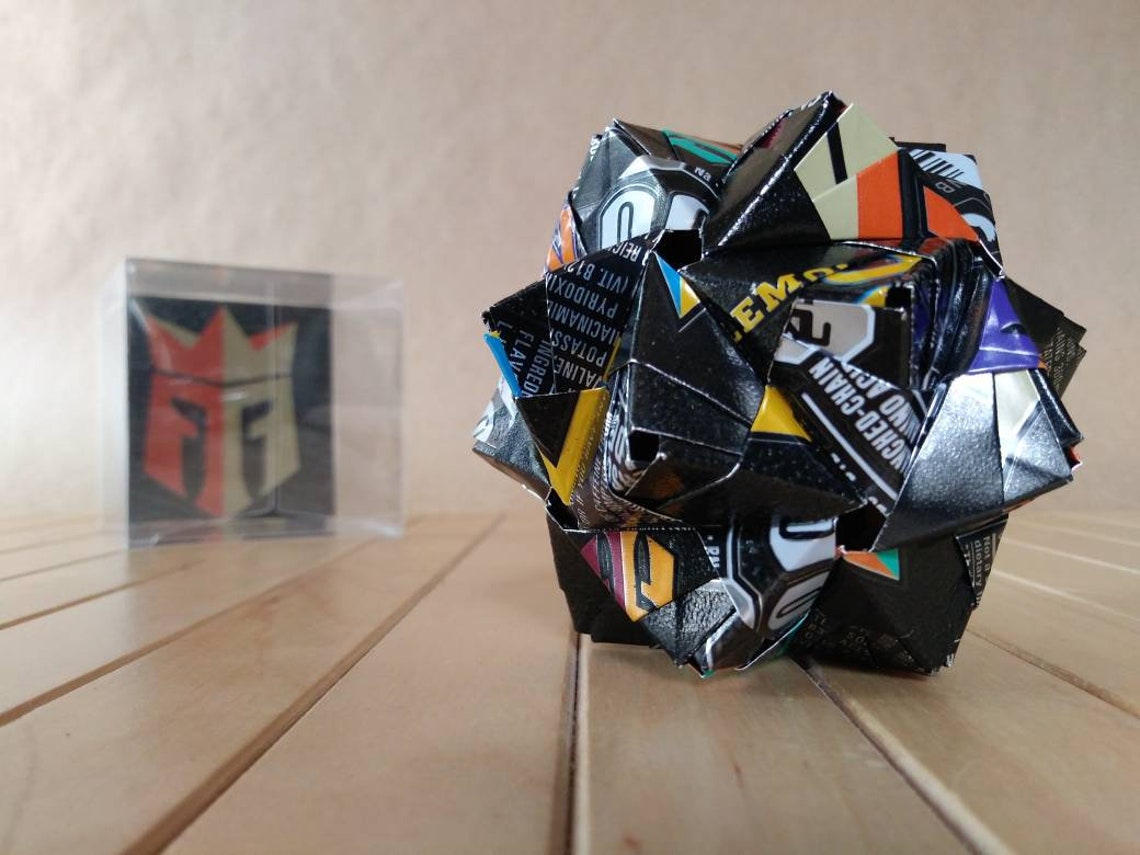 Origami Can Art Hand-folded From Recycled REIGN ENERGY DRINK - Etsy