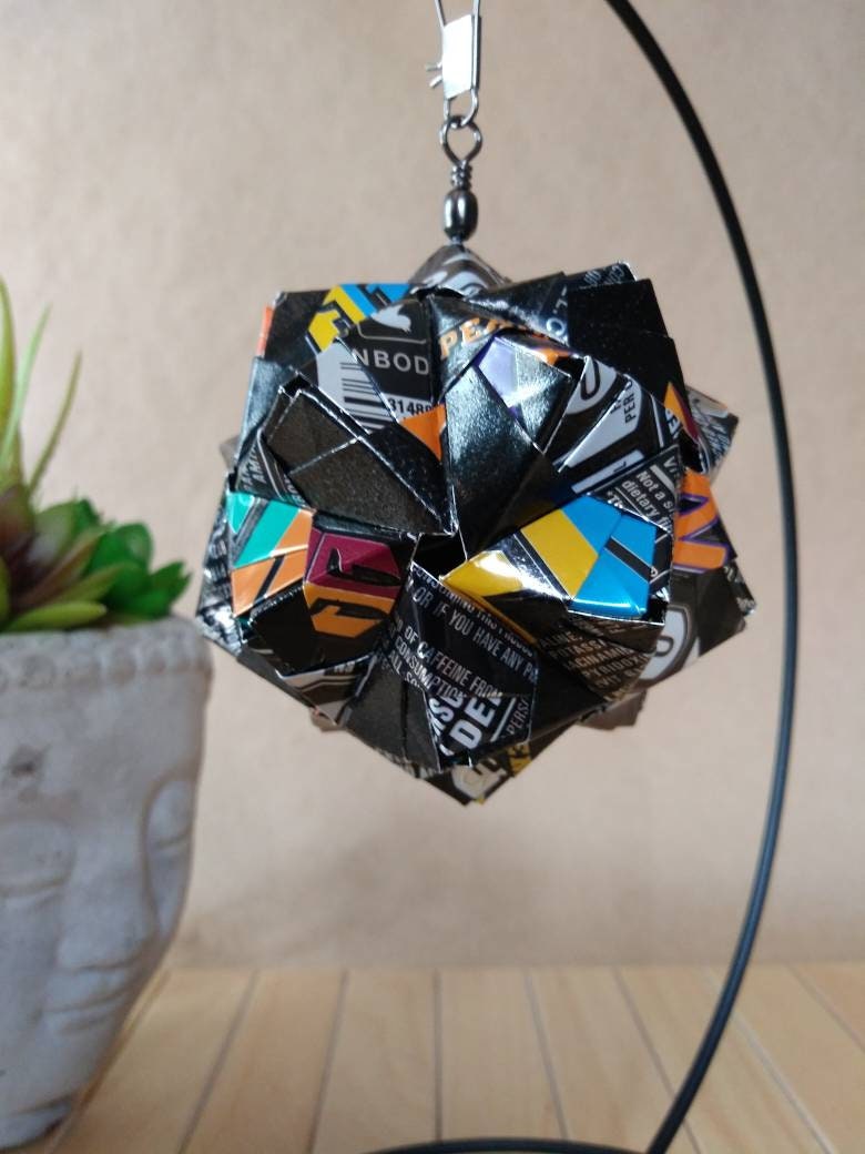 Origami Can Art Hand-folded from Recycled REIGN ENERGY DRINK | Etsy