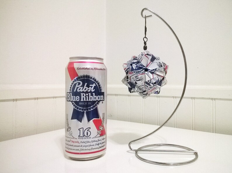 Aluminum PBR Can Origami // Sonobe Kusudama // Upcycled Recycled ...
