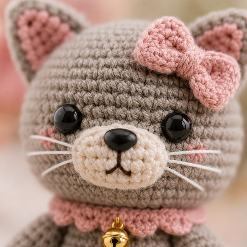 Crochet Cat Amigurumi Pattern, Beginner Friendly Plush Toy Tutorial ...
