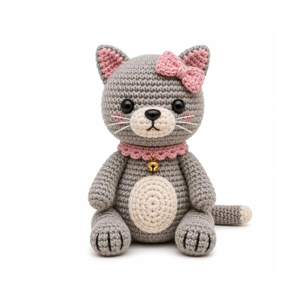 Crochet Cat Amigurumi Pattern, Beginner Friendly Plush Toy Tutorial ...