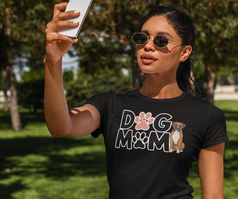 Dog Mom T Shirt, Cute Boxer Graphic Tee, Womens Apparel, Mothers Day ...