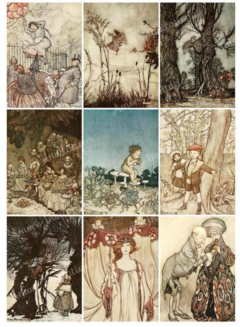 Printable Vintage Peter Pan Digital Collage Sheets, 35 Images, Peter ...