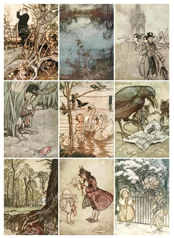 Printable Vintage Peter Pan Digital Collage Sheets, 35 Images, Peter ...