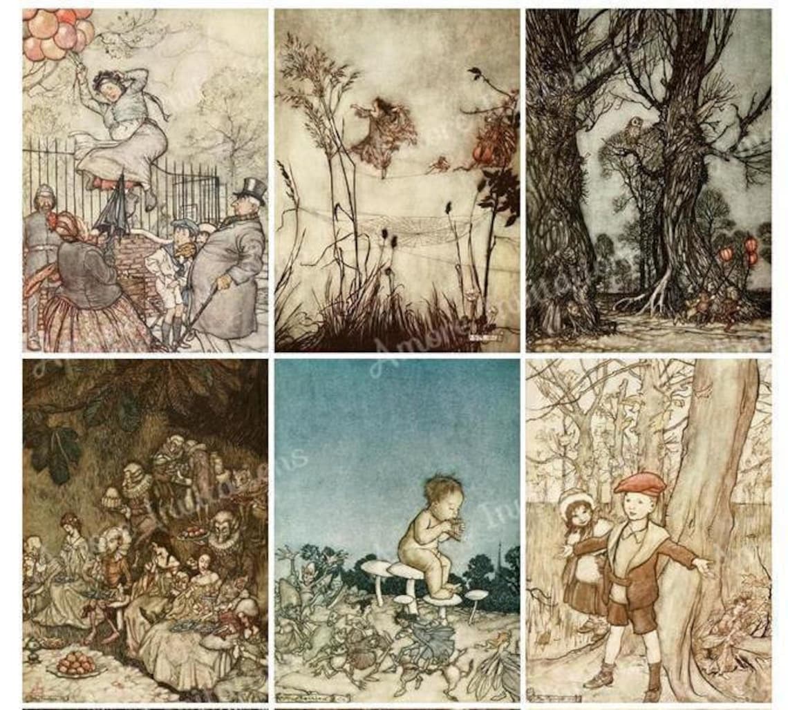 Printable Vintage Peter Pan Digital Collage Sheets, 35 Images, Peter ...