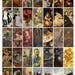 Printable Vintage Fine Art, Famous Art Paintings Digital Collage Sheet ...