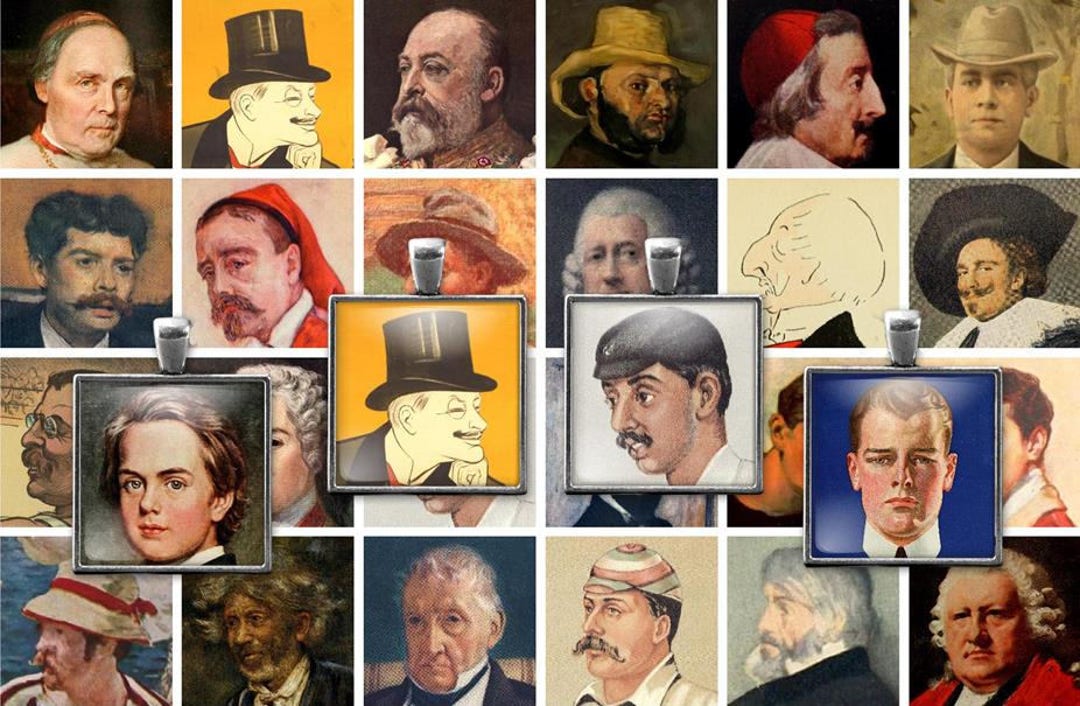 Printable Vintage Male, Men's Faces Digital Collage Sheet, Images 1 ...