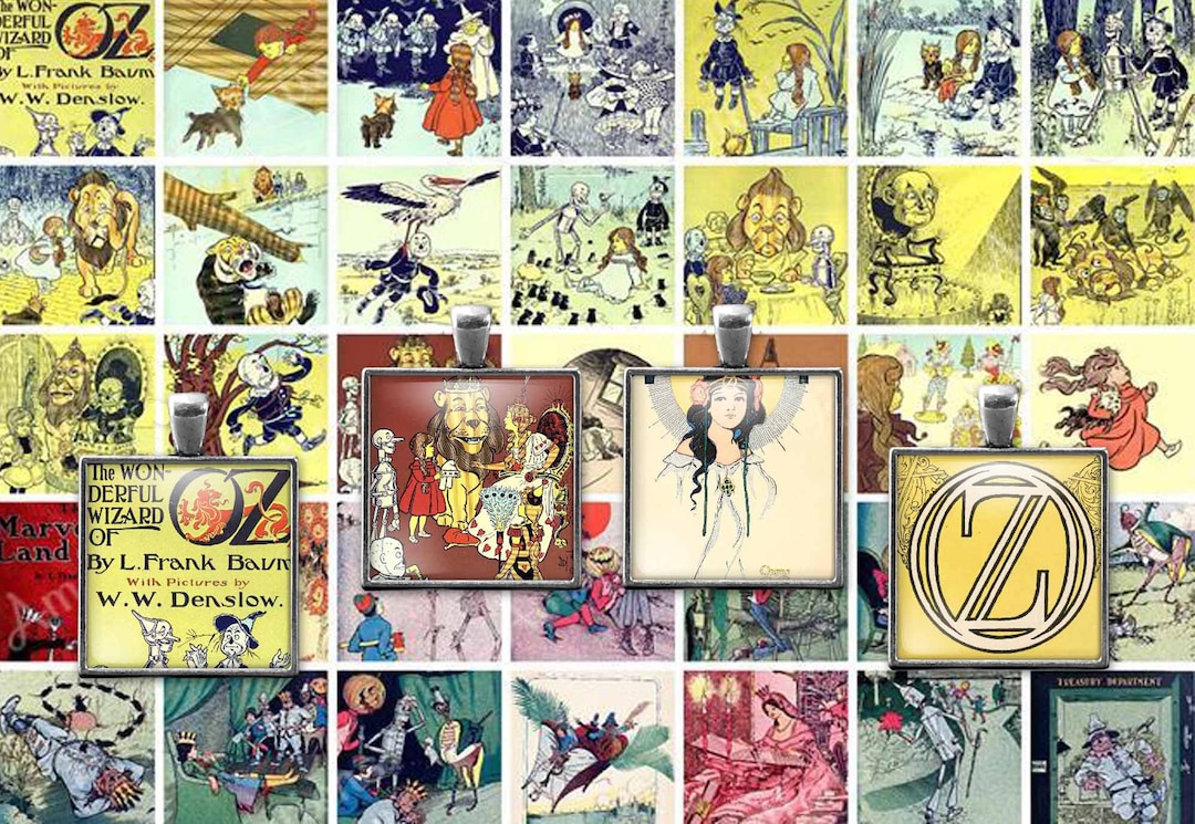 Wizard of Oz Collage Sheet: 1 Inch Squares Vintage Clip Art Images ...