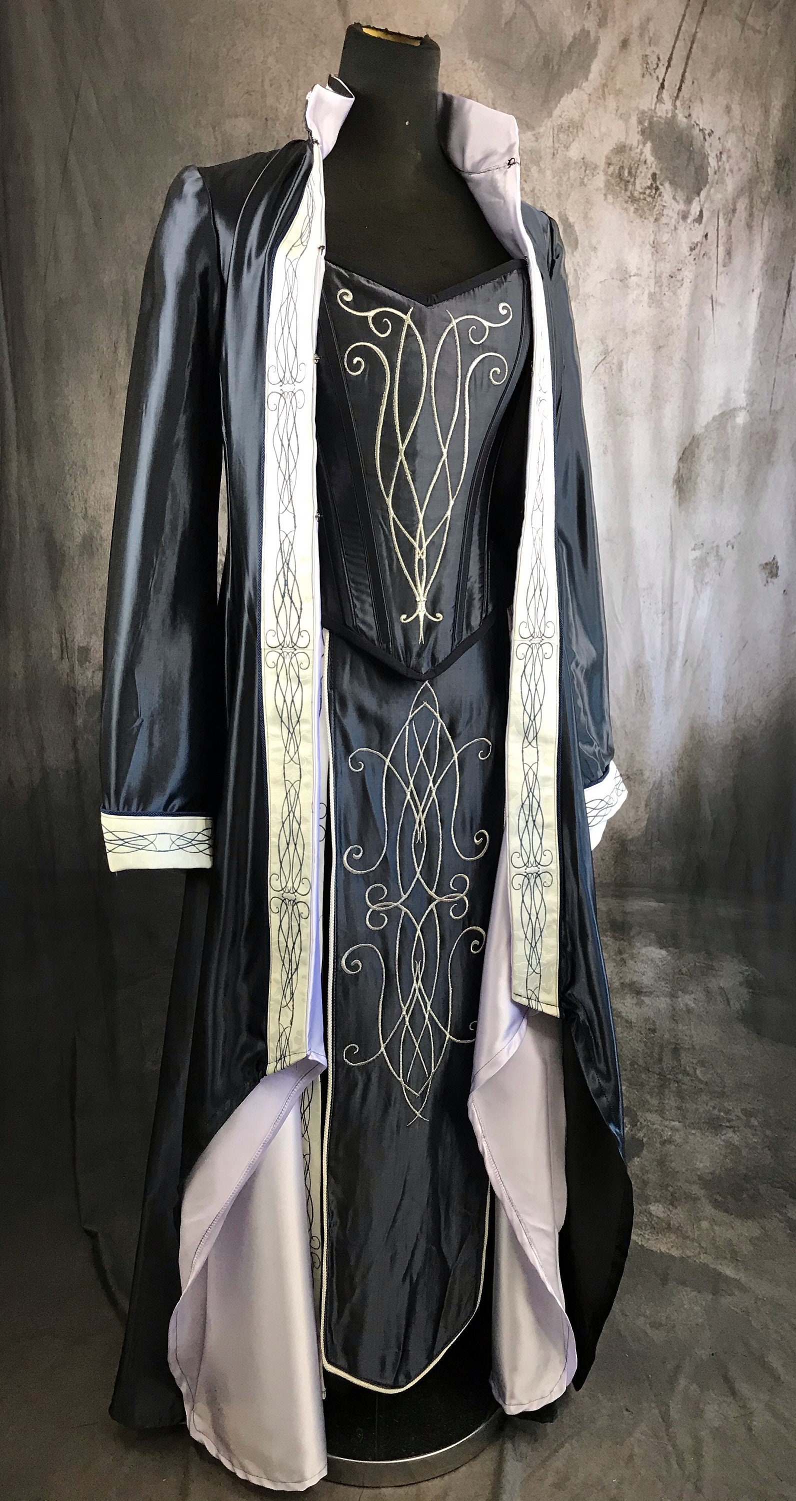 High Elf Elegant BLUE Complete Dress - Etsy