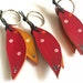 Autumn Leaves Leather Key Ring Key Fob Handmade Keychain - Etsy UK
