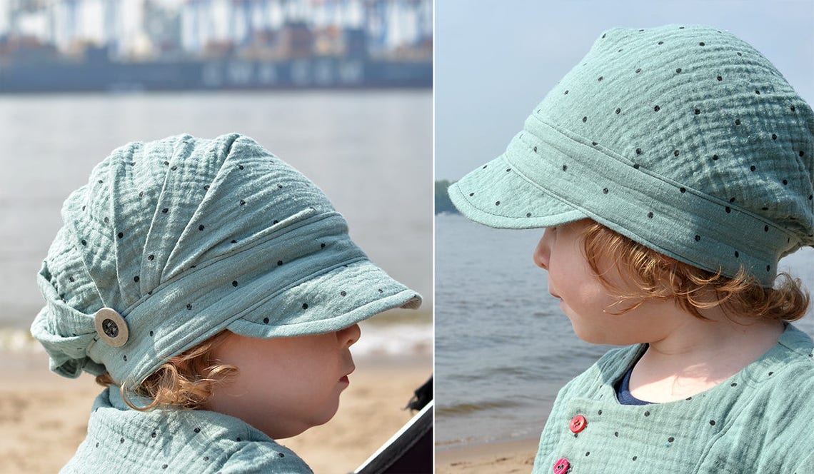 Pleated Cap for Children Sz 42/44 56/58 Cm / 16.5 - Etsy