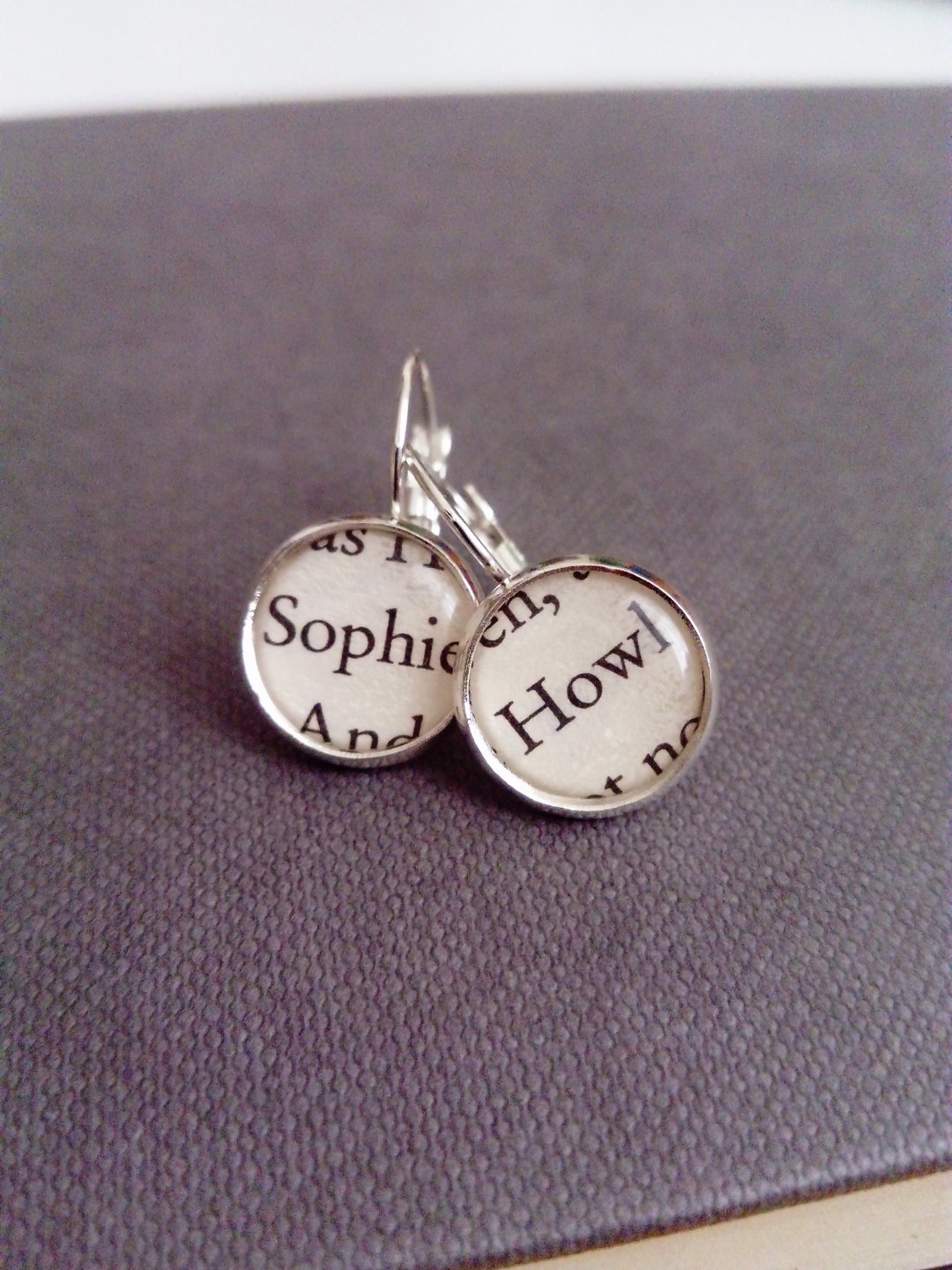 Recycled Book Pages Sophie and Howl Howl's Moving Castle Earrings - Etsy