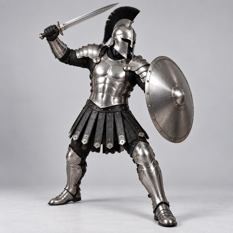 Roman Warrior Armor Set | Handmade Steel Gladiator Costume | LARP ...