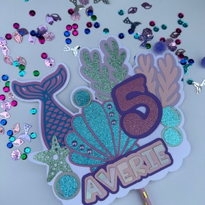 Mermaid Birthday Theme Cake Topper - Etsy