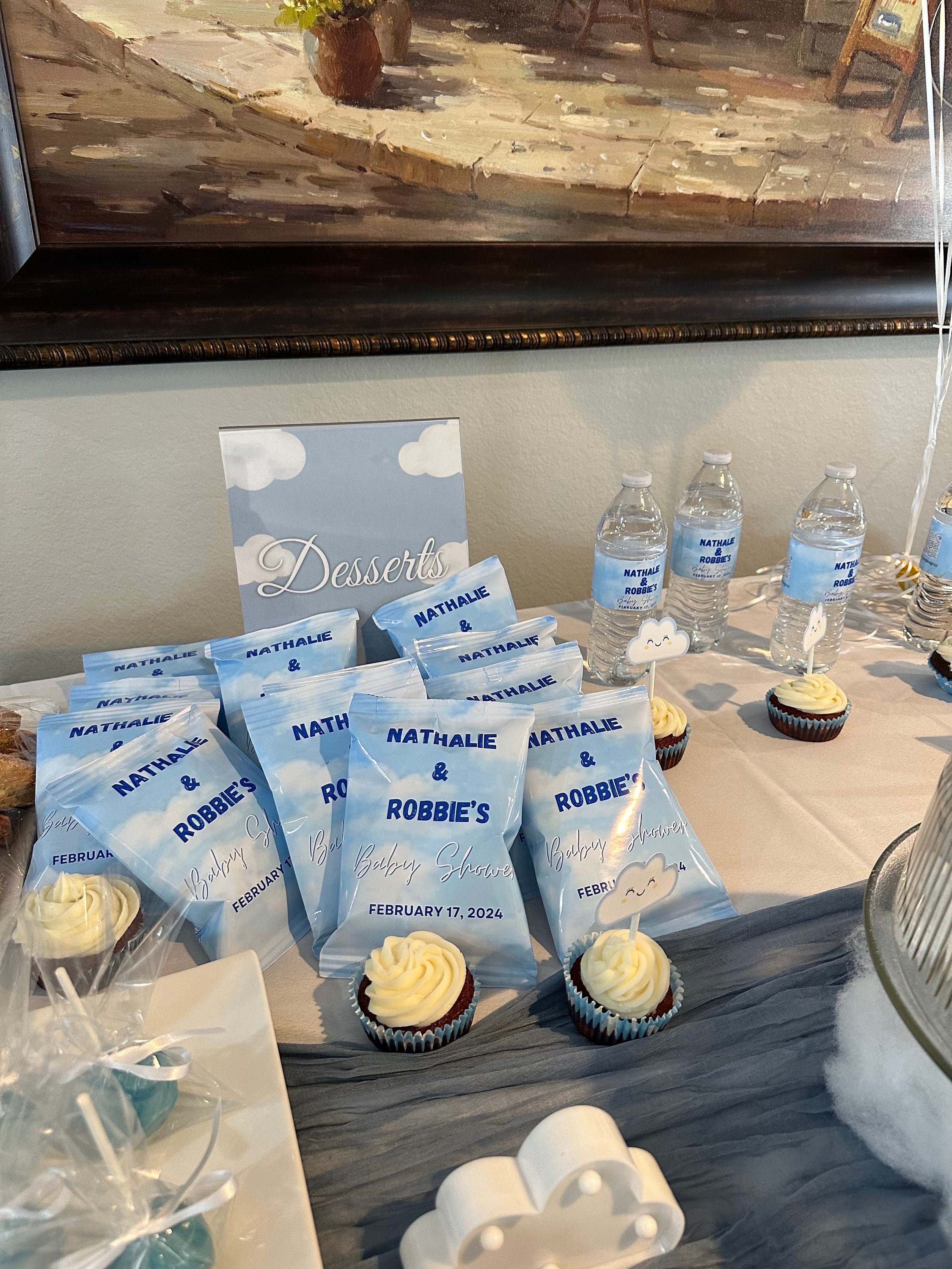 Custom Clouds Baby Shower Chip Bags, Party Favors - Etsy