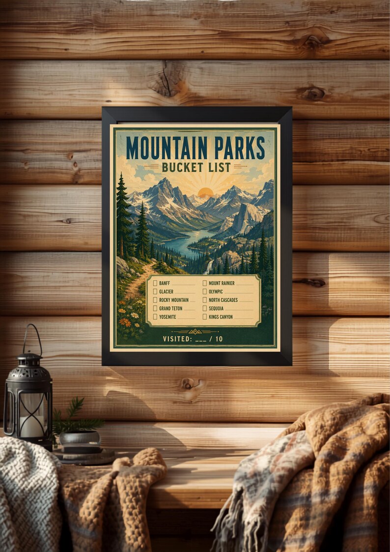 Liste des seaux des parcs des montagnes imprimable | Liste de contrôle ...