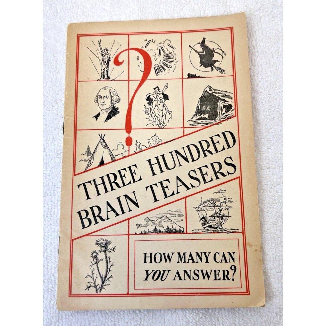 Lydia E Pinkham's 300 Brain Teasers Booklet Advertisement in Good Shape ...