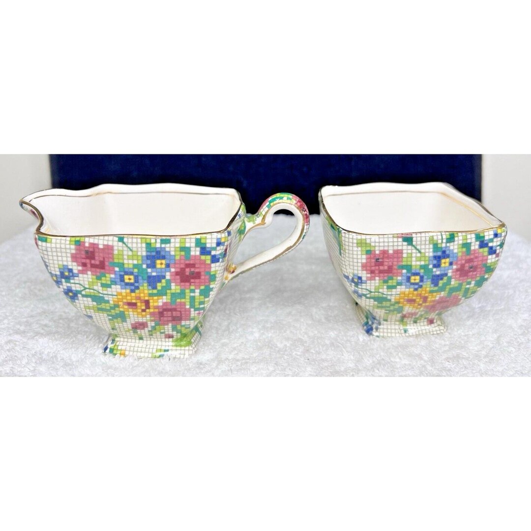 ROYAL WINTON Queen Anne Athena Creamer & Open Sugar Bowl Chintz Set - Etsy
