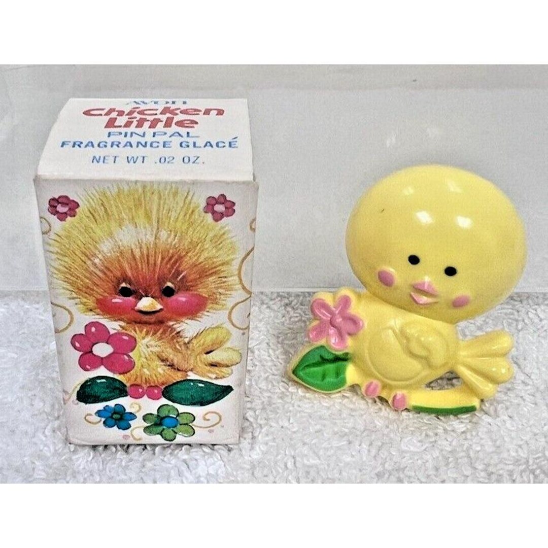 1975 Chicken Little Pin Pal Avon Solid Perfume Glace W Original Box - Etsy