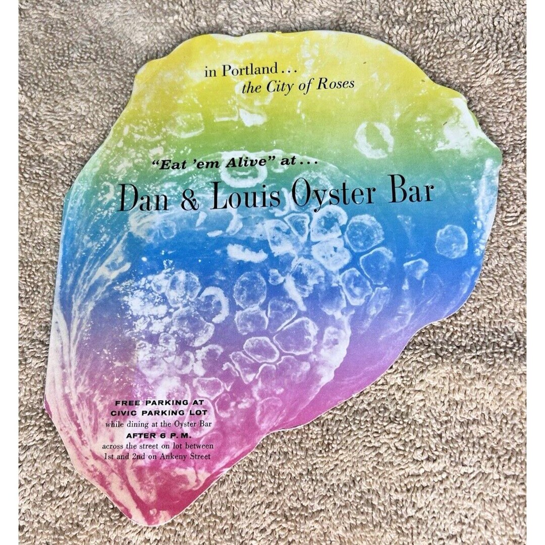 Vintage Dan & Louis Oyster Bar Souvenir Menu 1950s Portland Oregon Eat ...