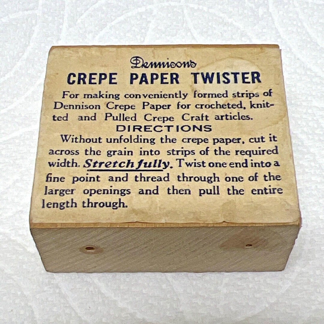 Vintage Dennison Crepe Paper Twister W Original Label & Instructions 1 ...