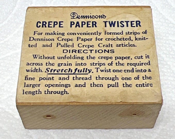 Vintage Dennison Crepe Paper Twister W Original Label & Instructions 1 ...