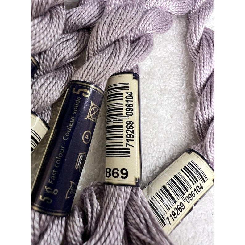 8 MINT Anchor Perle Pearl Cotton #869 Lilac Embroidery Floss Vintage ...