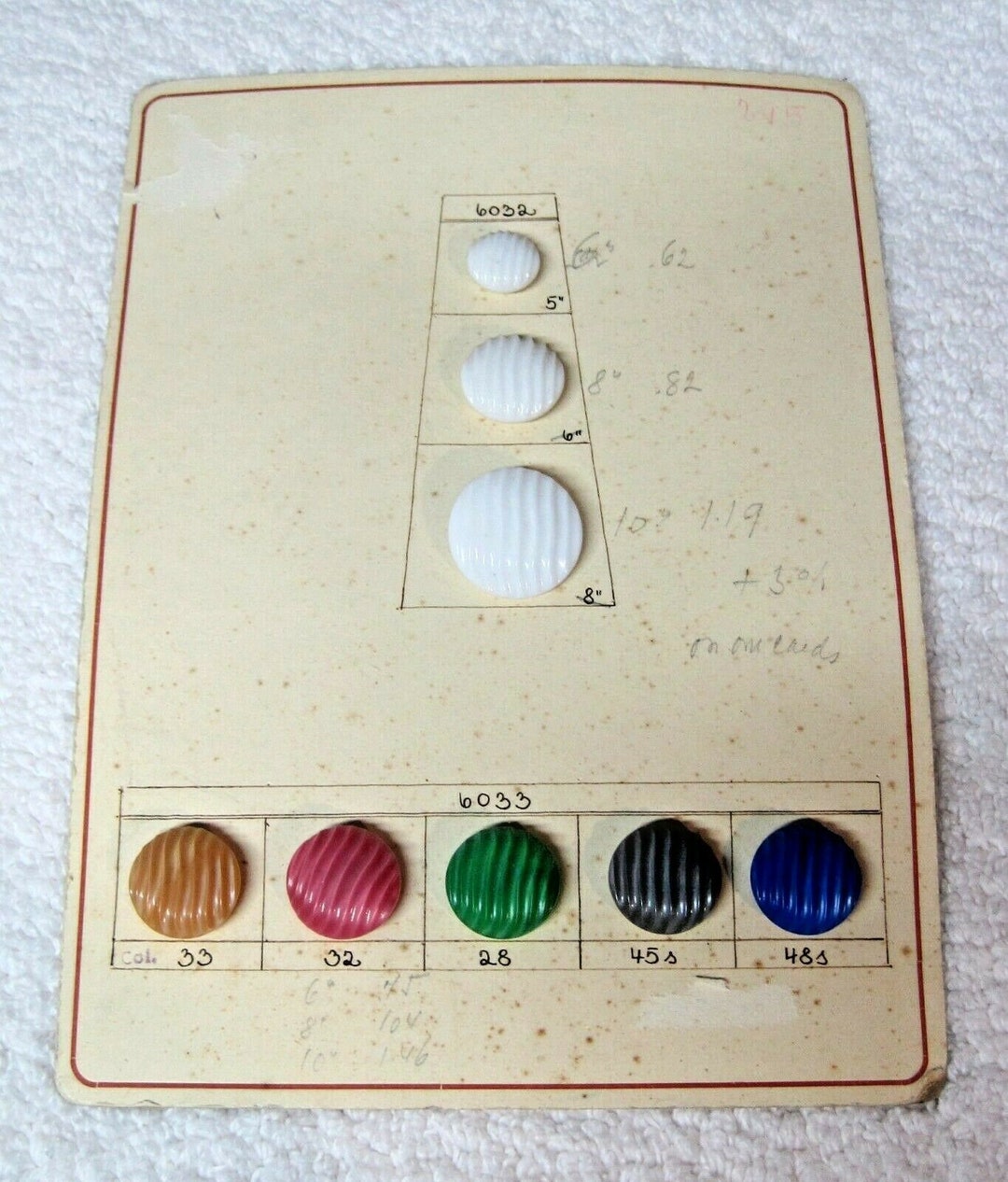 Antique Glass Button Salesman Sales Man Sample Card Good Shape - Etsy