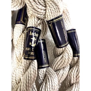 10 MINT Anchor Perle Pearl Cotton #390 Taupe Embroidery Floss Vintage ...