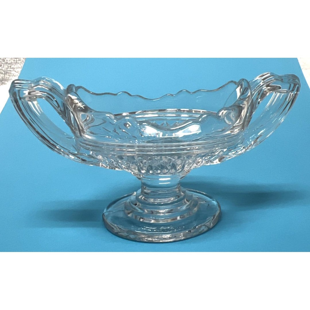 Beautiful Loving Cup Trophy Shaped Pressed Glass Open Salt Dip 4 1/4 W ...
