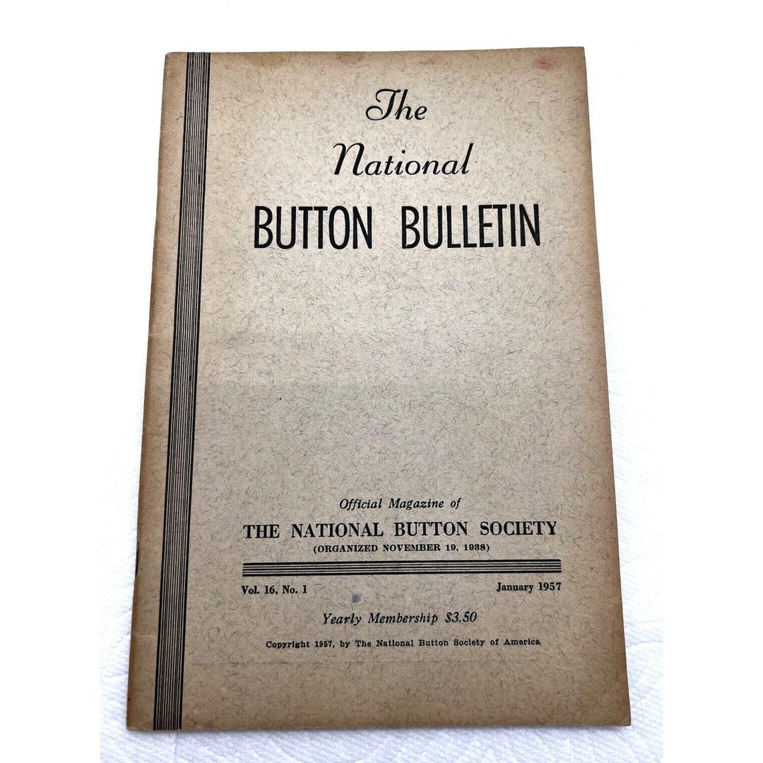 National Button Society Magazine January 1957 Railroad Special Don Van ...